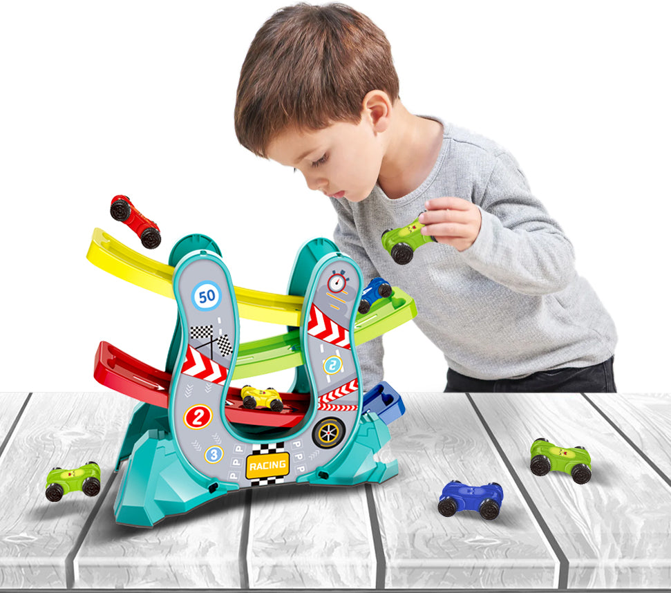 Coo11 Race Track Car Ramp Toy for Children, Color Vehicle, Fine Motor ...