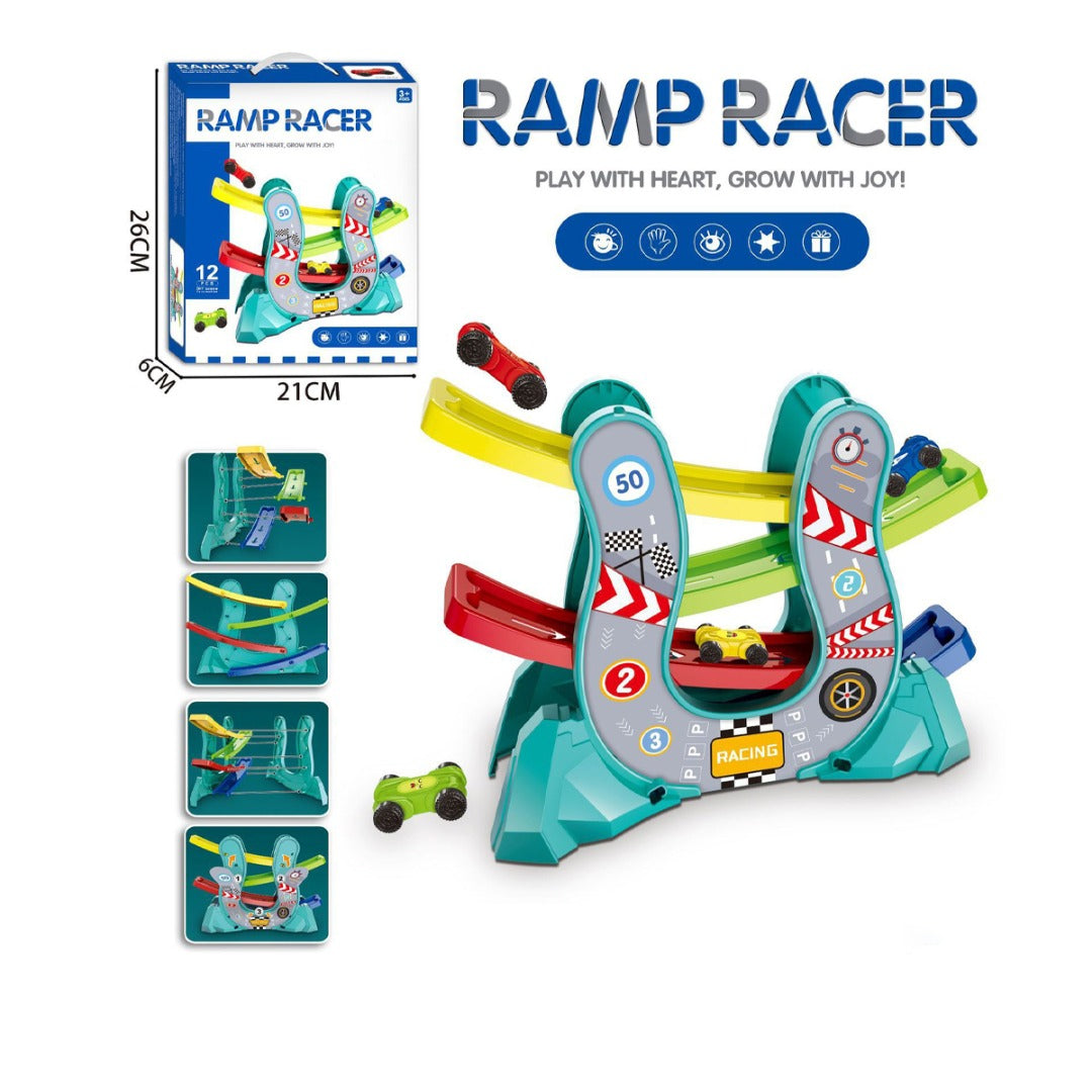 Coo11 Race Track Car Ramp Toy for Children, Color Vehicle, Fine Motor ...